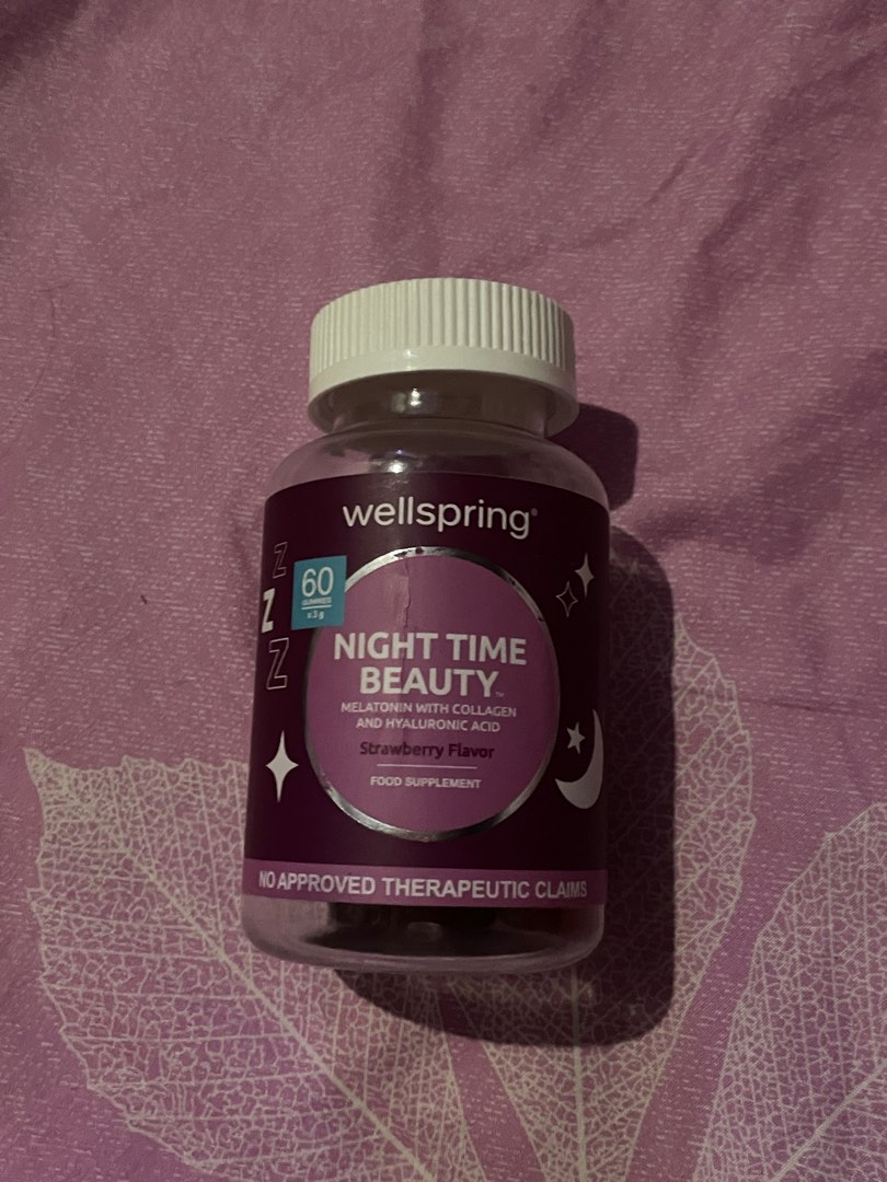 Night time beauty melatonin gummies, Health & Nutrition, Health ...