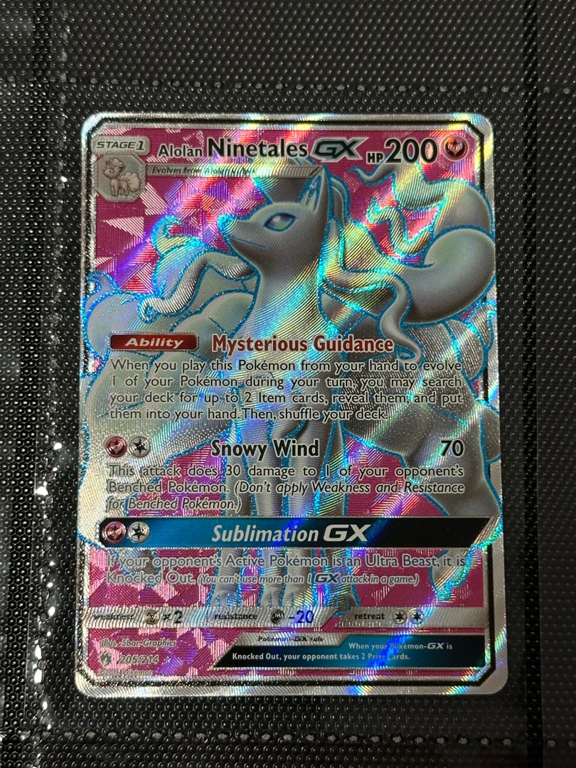 Pokemon Alolan Ninetales GX 205/214 Lost Thunder Full Art Holo Rare Pokemon Card, Hobbies & Toys ...