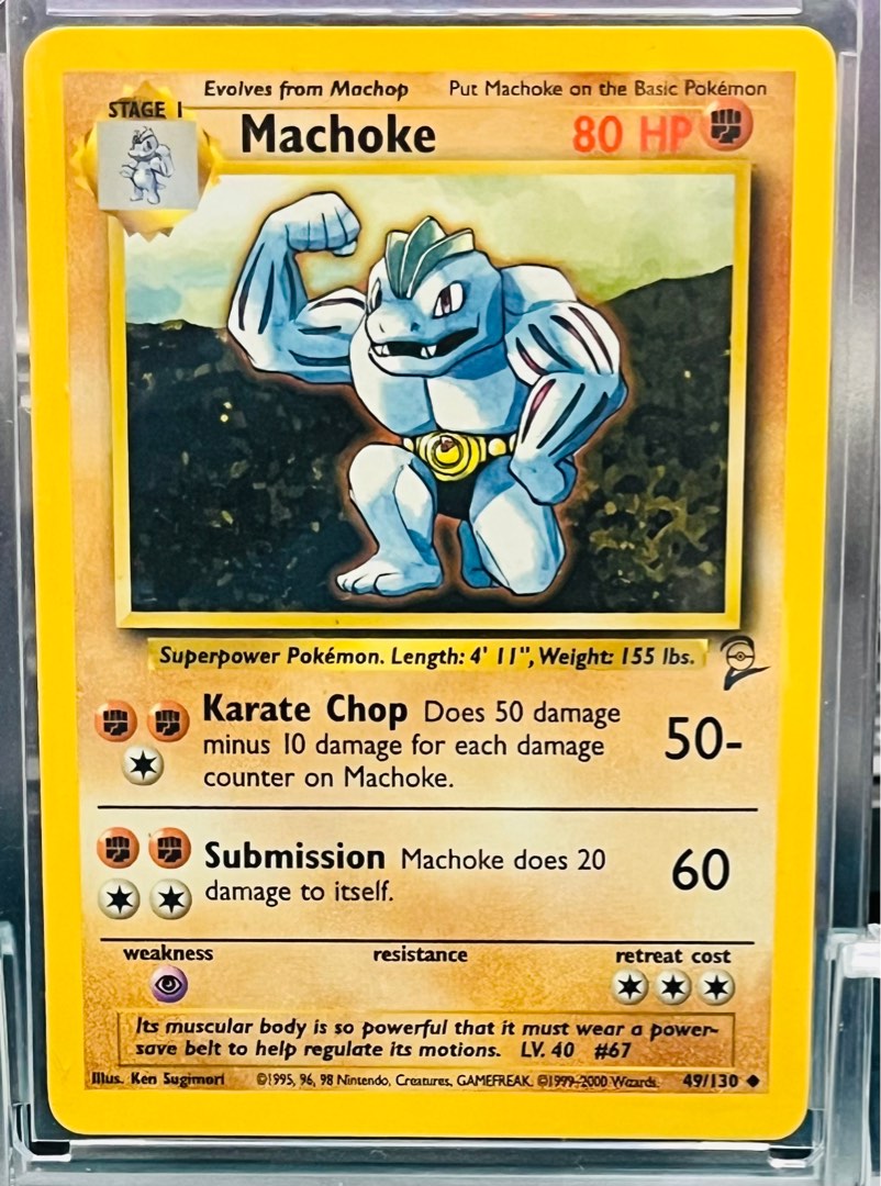 Pokemon Base Set 2 - Machoke (49/130), Hobbies & Toys, Toys & Games on ...