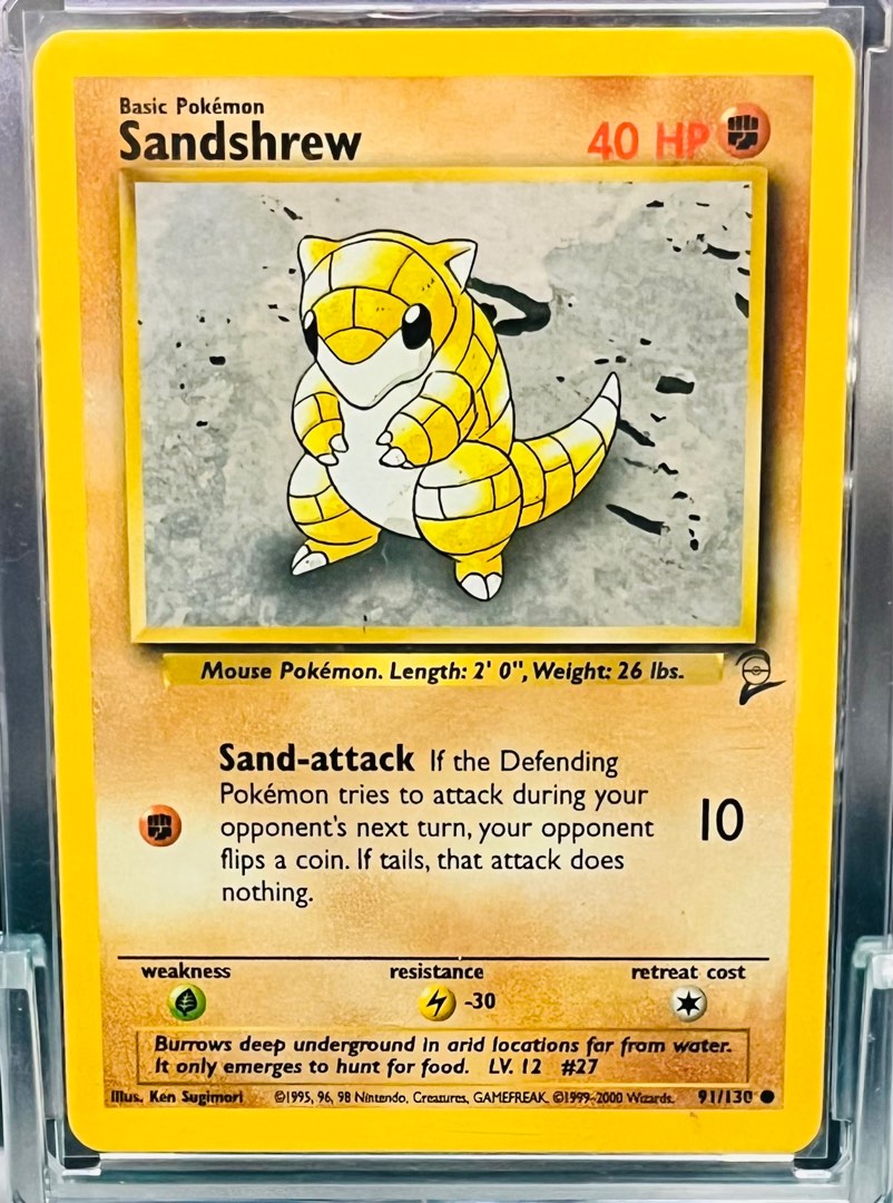 Pokemon Base Set 2 - Sandshrew (91/130), Hobbies & Toys, Toys & Games ...