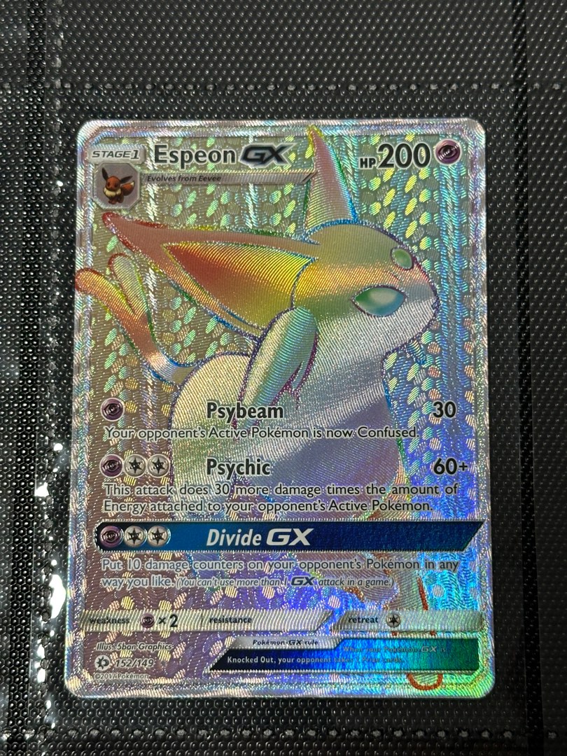 Pokemon Espeon GX - 152/149 Sun & Moon Base Secret Rainbow Rare ...
