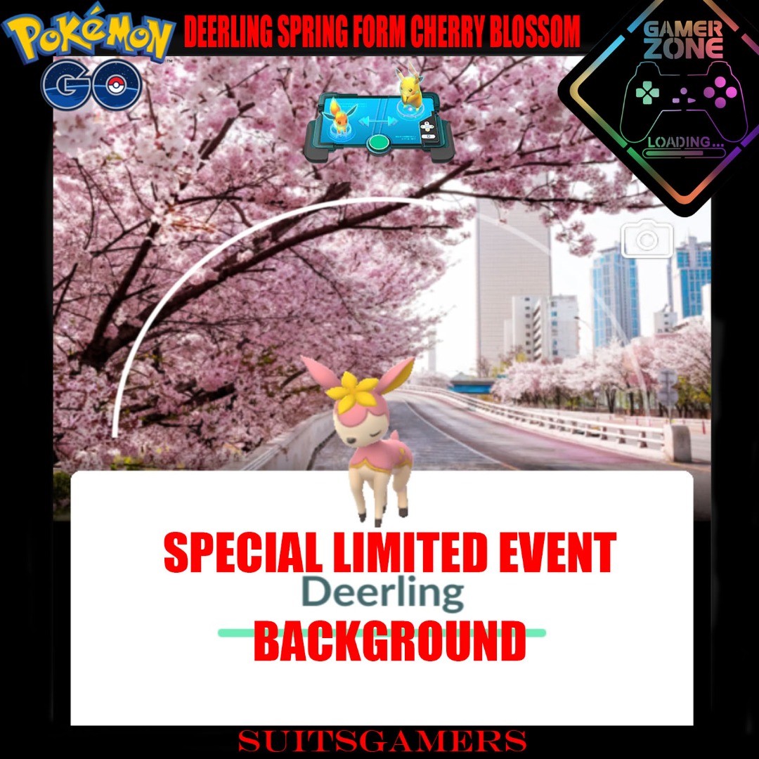 Pokemon GO - Deerling Spring Form with Cherry Blossom Background ...