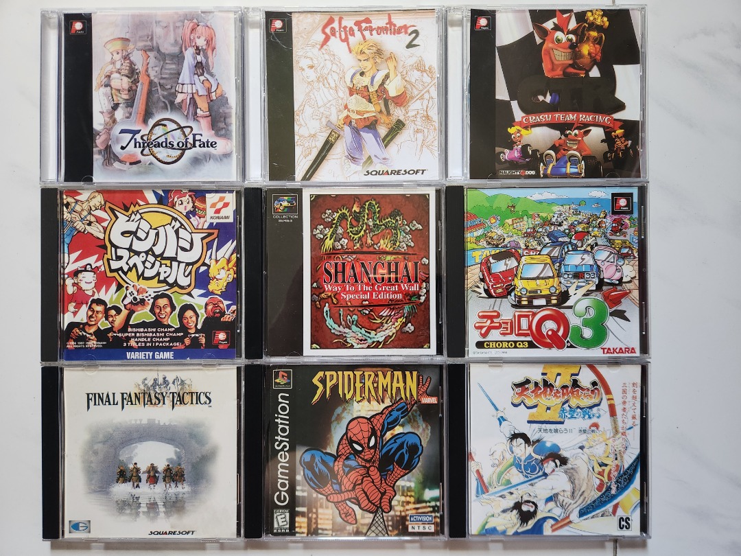 PS1 Threads of Fate , Saga Frontier 2 , Crash Team Racing , Bishibashi ...
