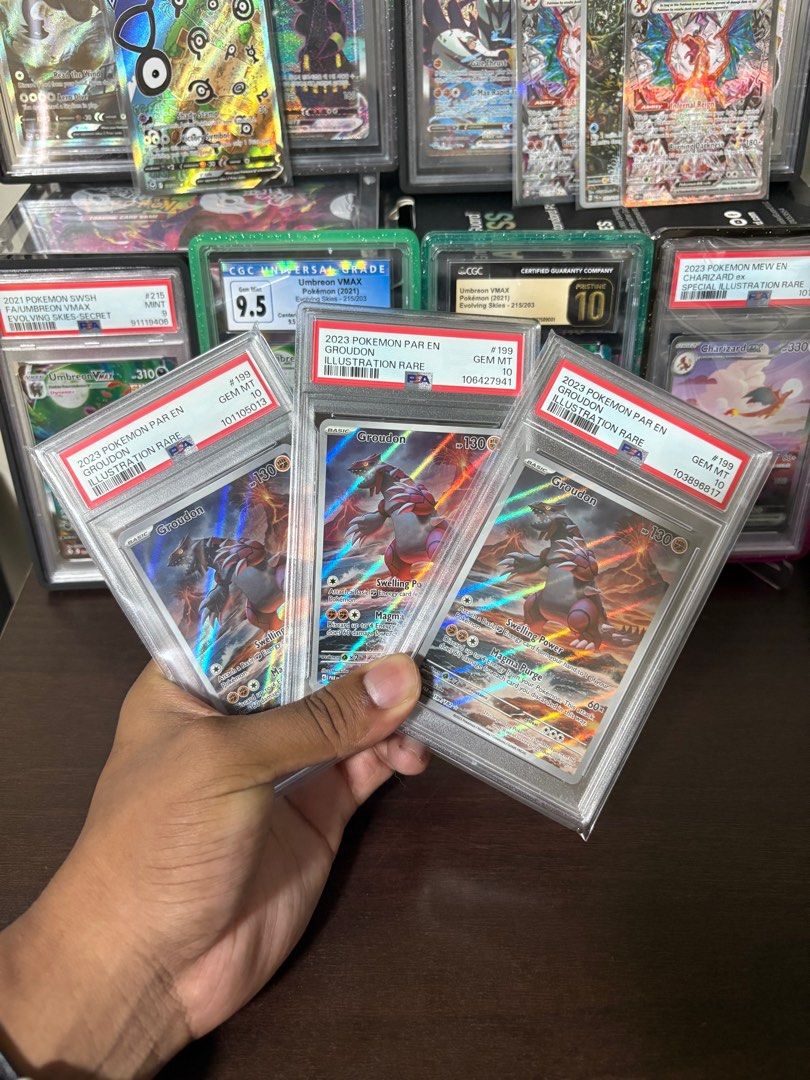 Psa 10 Groudon ir paradox rift pokemon cards not Umbreon pikachu ...