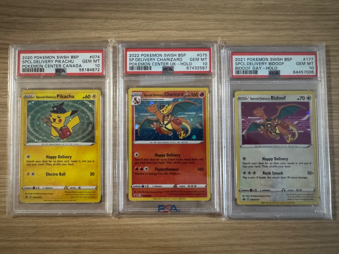 [PSA 10] Special Delivery Pikachu Bidoof Charizard Pokemon Card TCG ...