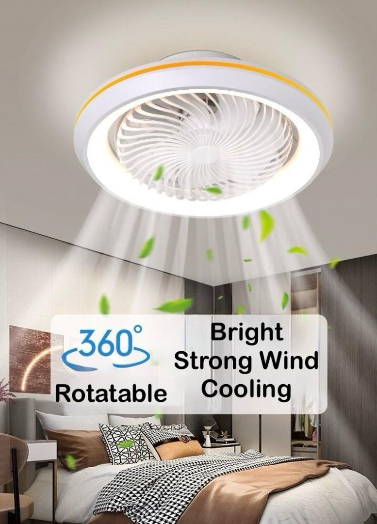 READY STOCK 360 degree Rotatable light fan with remote control , best ...