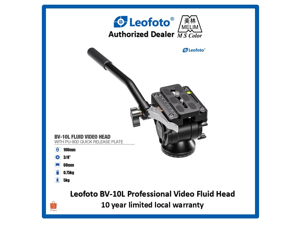[READY STOCK | 10 YEAR WARRANTY] Leofoto BV-10L Fluid Head (Quick Lever Release | Arca Swiss ...