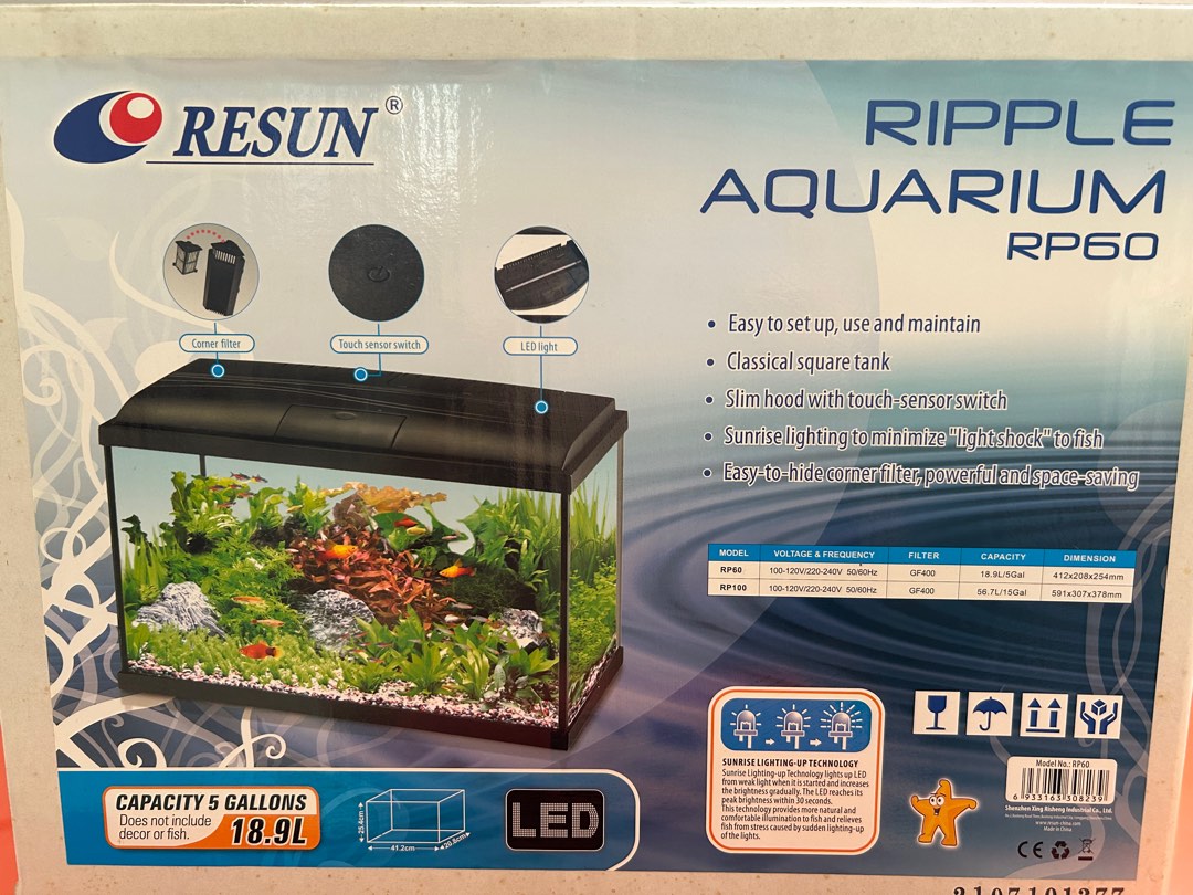 Resun fish tank, Pet Supplies, Homes & Other Pet Accessories on Carousell