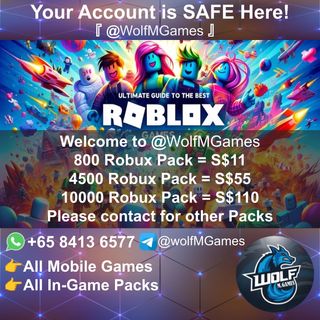 Instant robux For Sale | Game Gift Cards & Accounts | Carousell Singapore