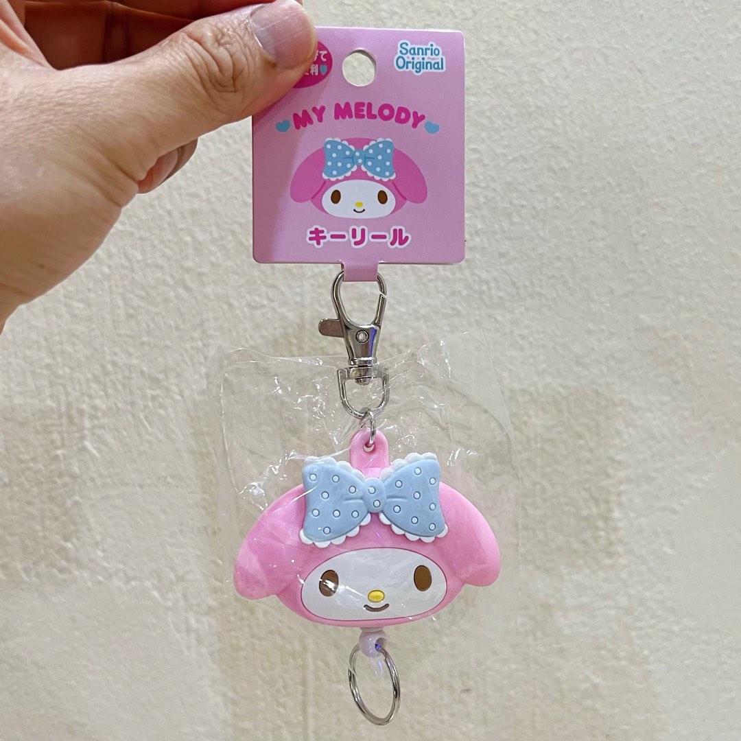 (Direct from Japan) Sanrio Face-shaped Reel Keychain My Melody Key ...