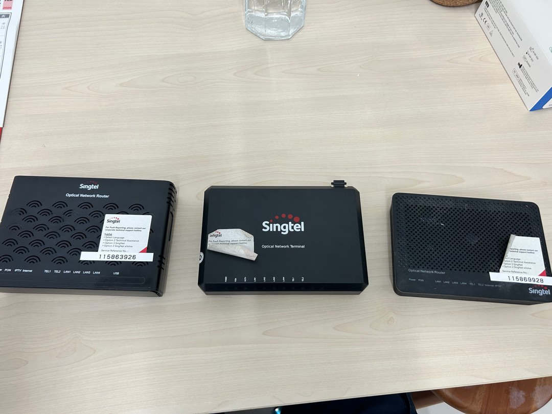 SingTel optical net work router / terminal, Computers & Tech, Office ...