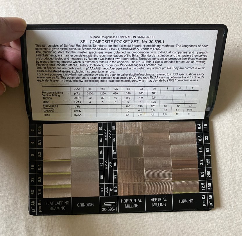 Surface Roughness Comparison Standards SPI 30-695-1, Hobbies & Toys ...