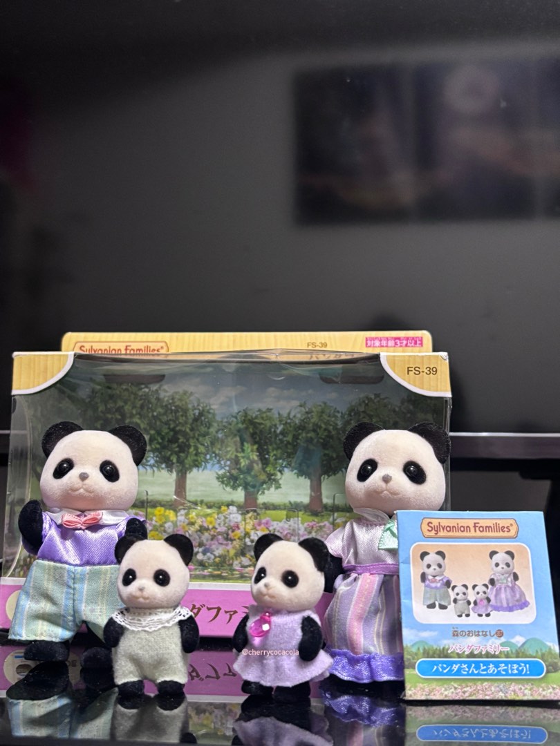 Sylvanian Families Pookie Panda Family, Hobbies & Toys, Toys & Games on ...