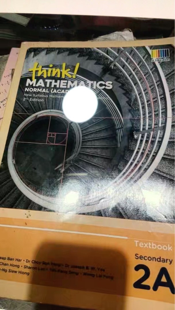 Think! Mathematics Normal (Acad) Sec 2A Textbook, Hobbies & Toys, Books ...