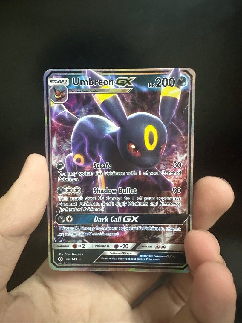 Umbreon GX sun and moon era pokemon card tcg trading card game, Hobbies ...