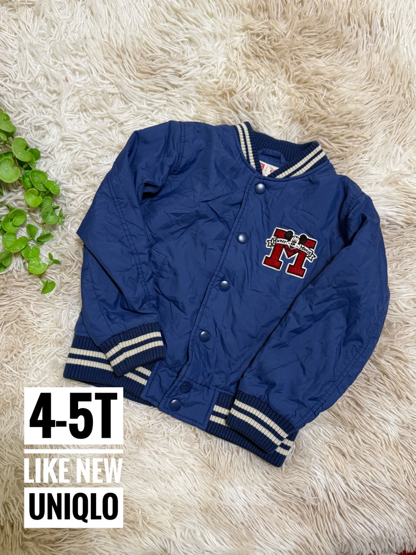 Uniqlo varsity jacket 4-5t, Babies & Kids, Babies & Kids Fashion on ...