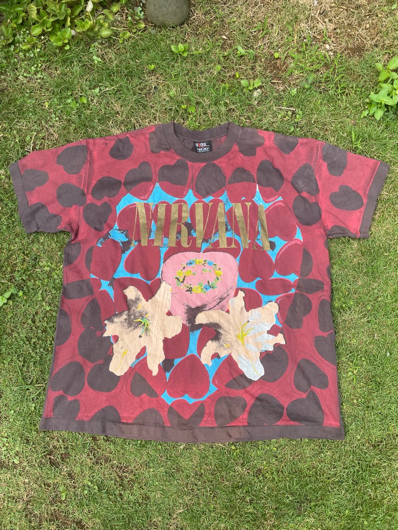 Vintage NIRVANA tee GIANT tag (boot), Men's Fashion, Tops & Sets ...