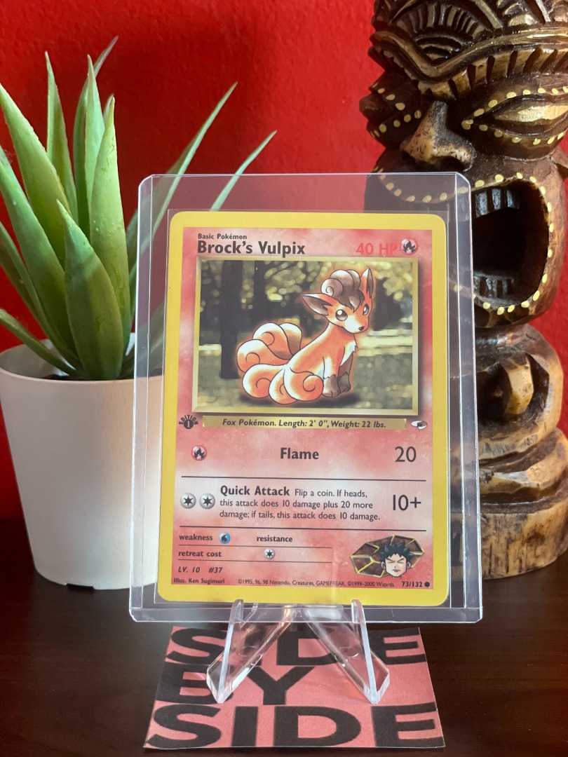 Vintage Pokemon TCG Card - Brock's Vulpix (Gym Heroes, #73/132, 1st ...