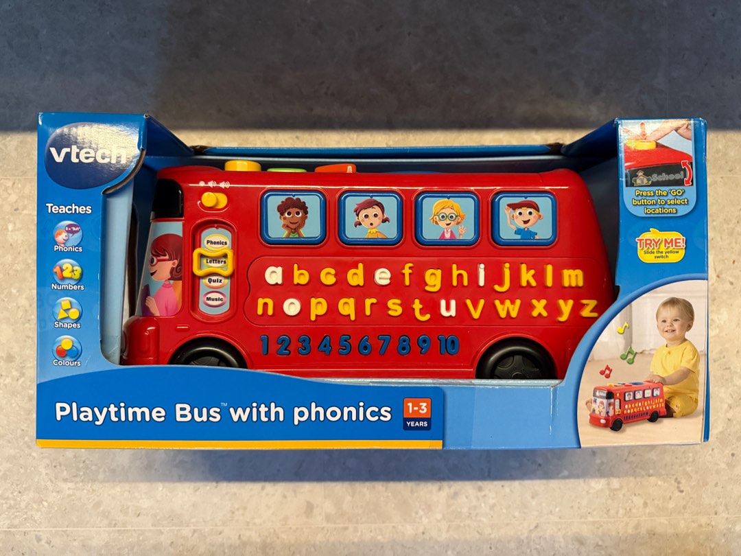Vtech Playtime Bus with Phonetics for babies and toddlers, Babies ...