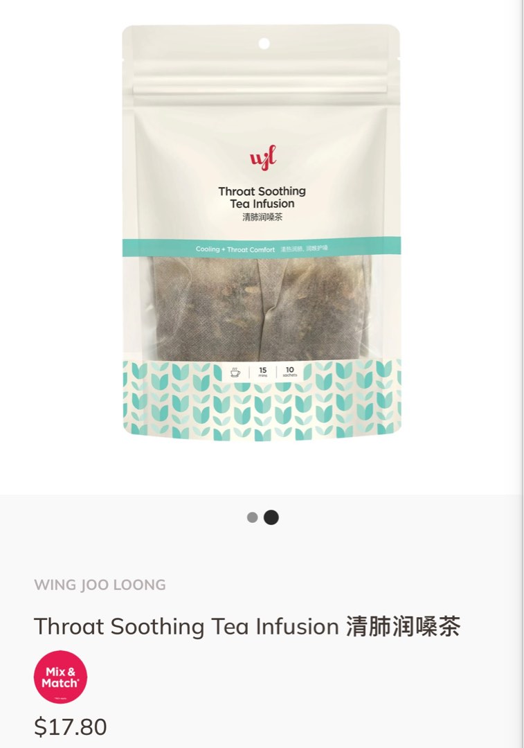 WING JOO LOONG THROAT SOOTHING TEA INFUSION, Food & Drinks, Beverages ...