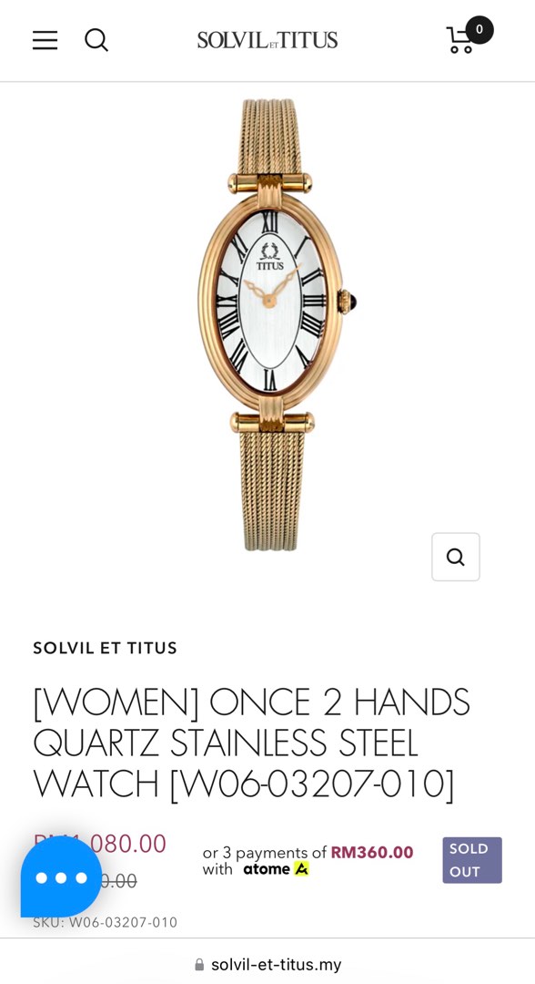 (Women) Solvil et Titus Once Quartz Stainless Steel watch, Women's ...