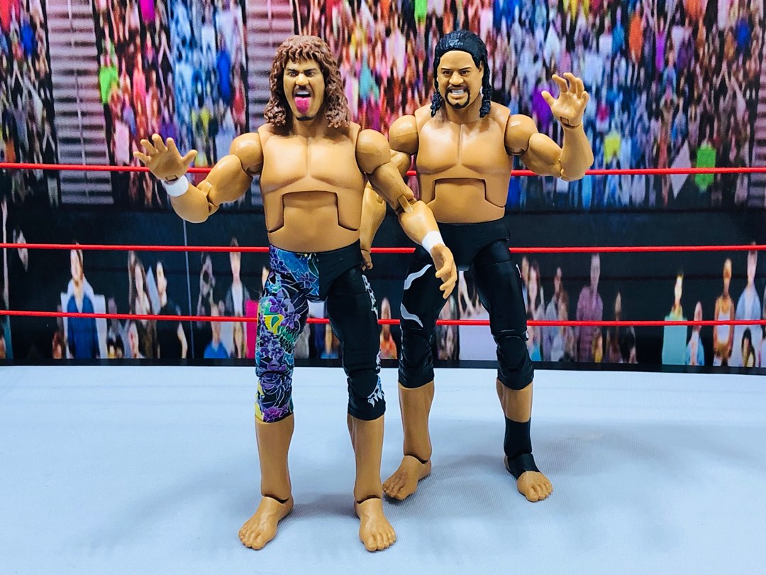 WWE Mattel Elite Samu & Fatu Wrestling Action Figures, Hobbies & Toys ...