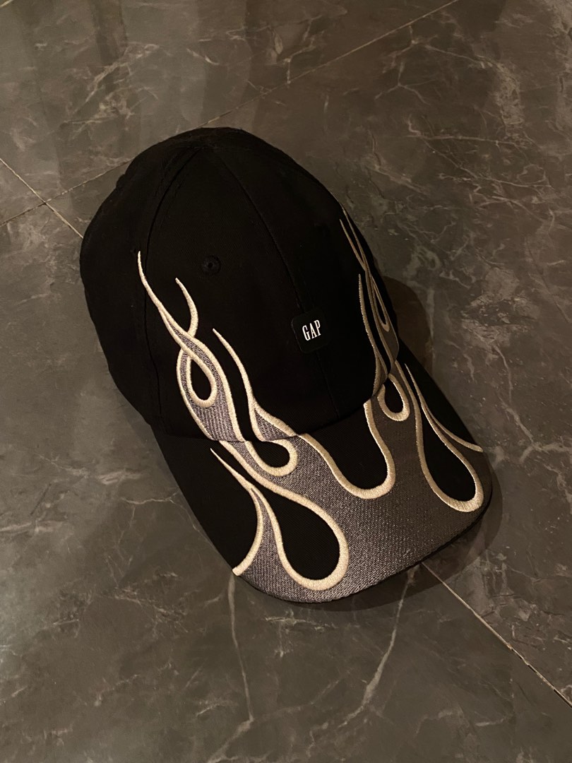 Yeezy GAP Flame Cap - BLACK, Men's Fashion, Watches & Accessories, Caps ...