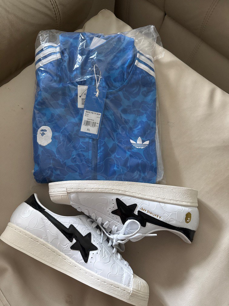 2025 Bape adidas fire bird jacket, Men's Fashion, Coats, Jackets and ...