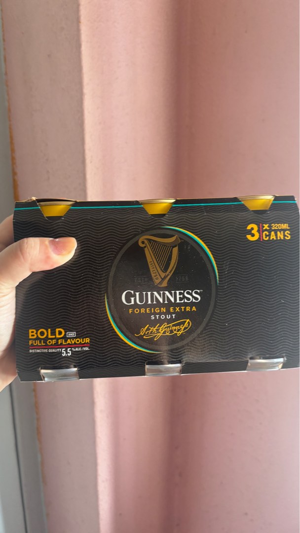 6 x 320ml Guinness Stout Bold, Food & Drinks, Beverages on Carousell