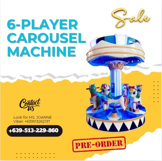 6-Player Carousel Horses Play Center 220V Carousel Game For Sale ...