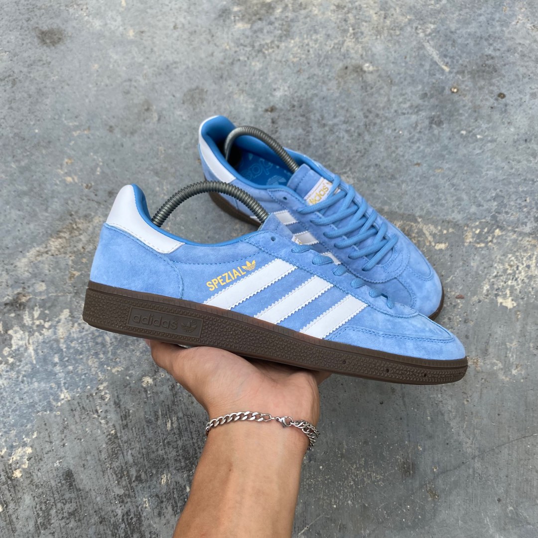Adidas Spezial Ice Blue, Fesyen Pria, Sepatu , Lainnya di Carousell