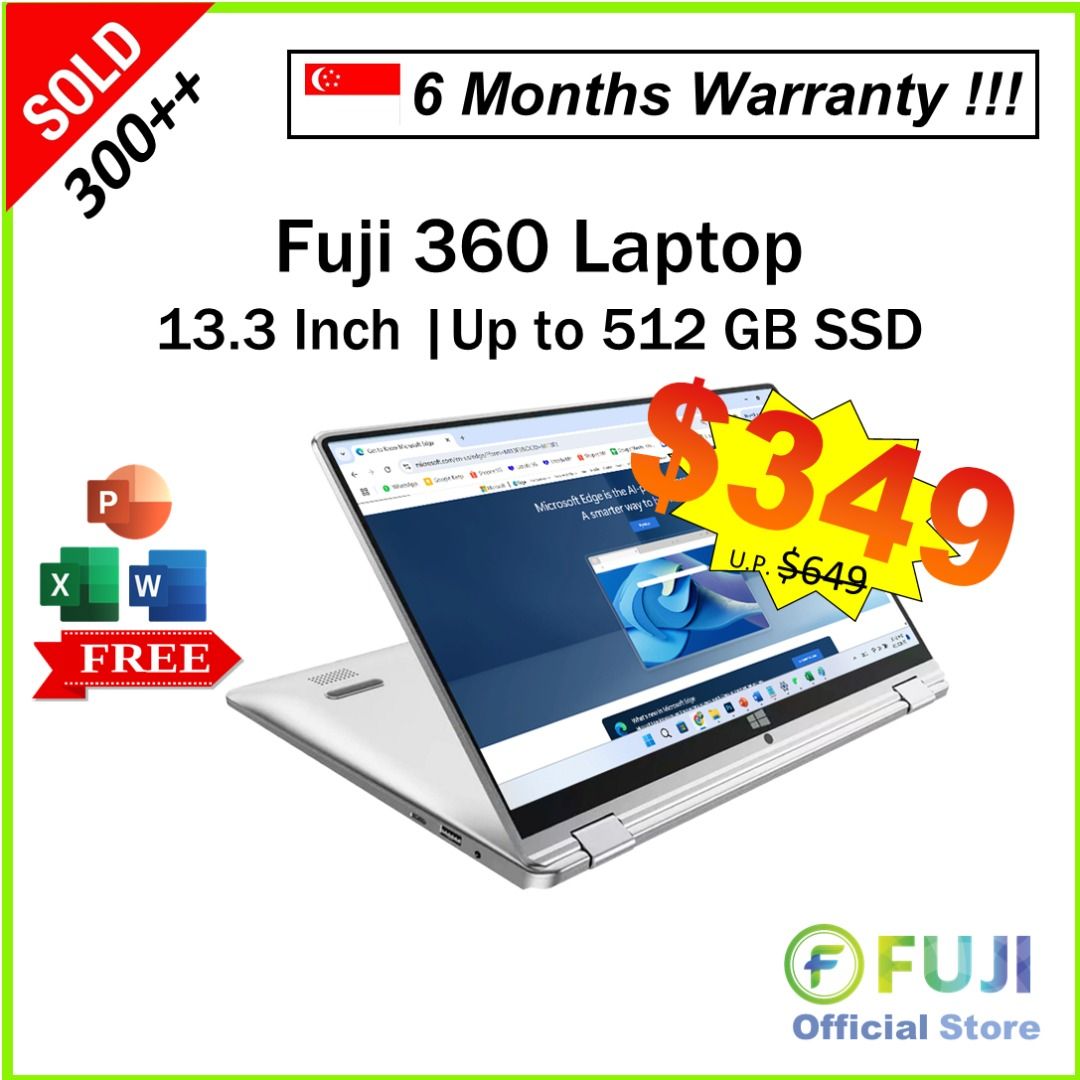 Brand New Fuji 360 Airbook - Flip Screen Laptop - 2 in 1 Touchscreen ...
