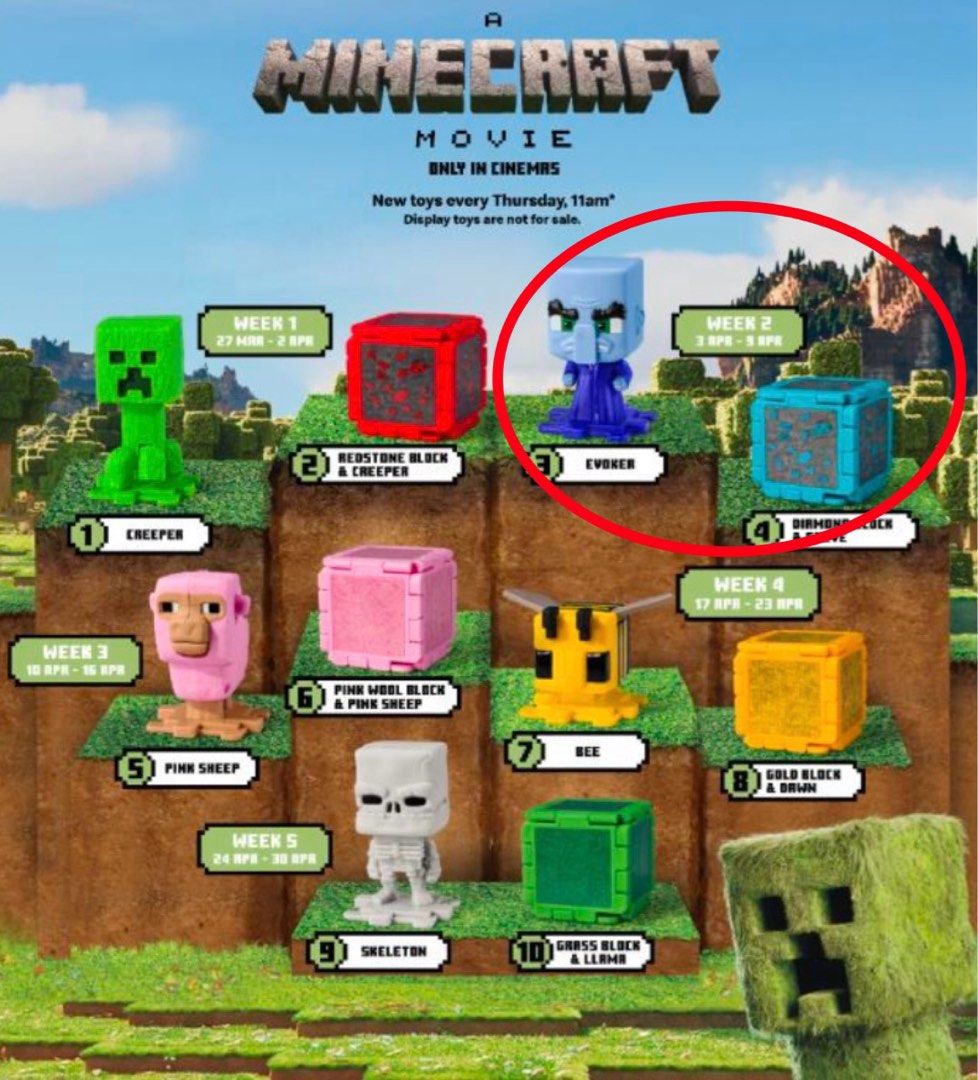 Brand new in box McDonalds MacDonald Minecraft movie Happy Meal toy ...