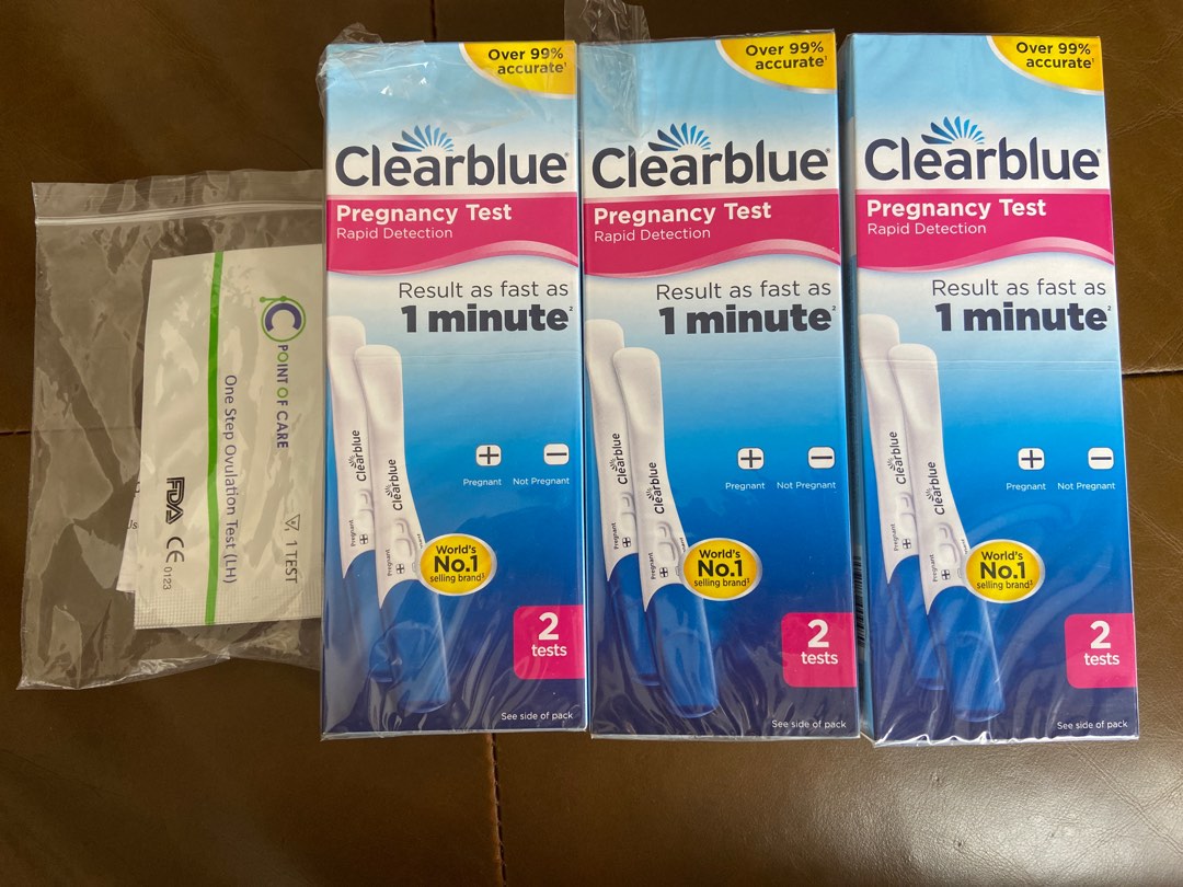 Clear blue pregnancy test kit, Health & Nutrition, Medical Supplies ...