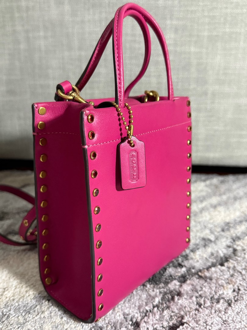 Coach studded bag, Luxury, Bags & Wallets on Carousell