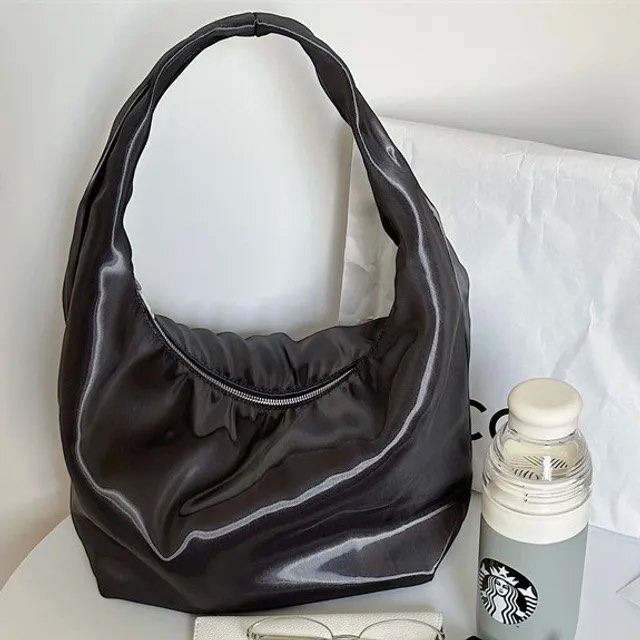 COS Black Mini Sling High-shine Shoulder Bag , Women's Fashion, Bags ...