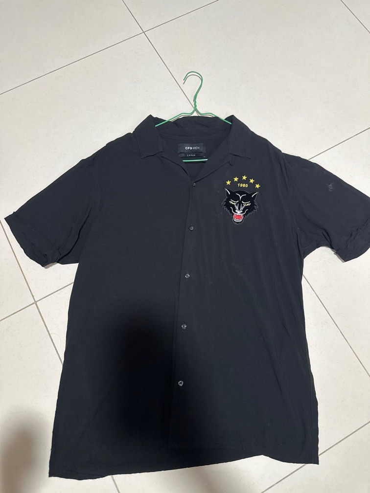 CPS Men Black Panther 1980 Silky Soft Sleeve Shirt, Men's Fashion, Tops ...