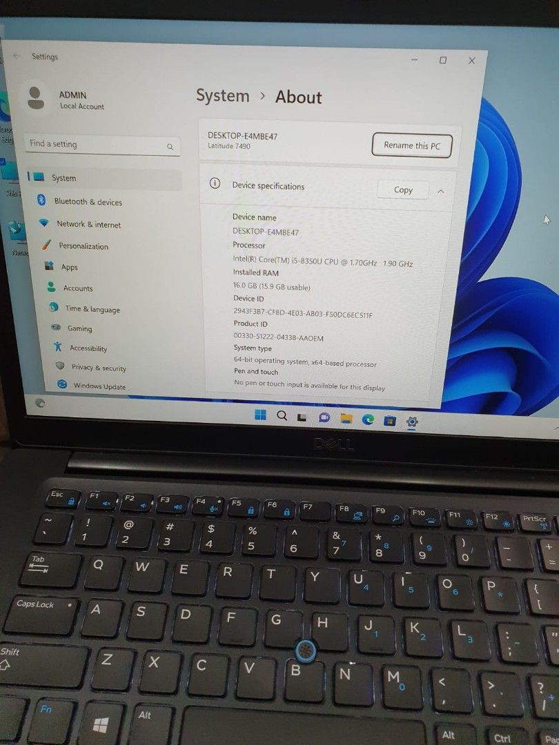 Dell latitude Touchscreen model 7490 with backlight keyboard 14 inches ...