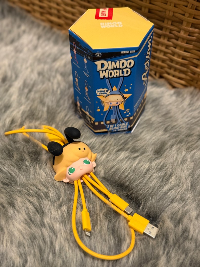 Dimoo x Disney USB cable - Pluto, Hobbies & Toys, Toys & Games on Carousell