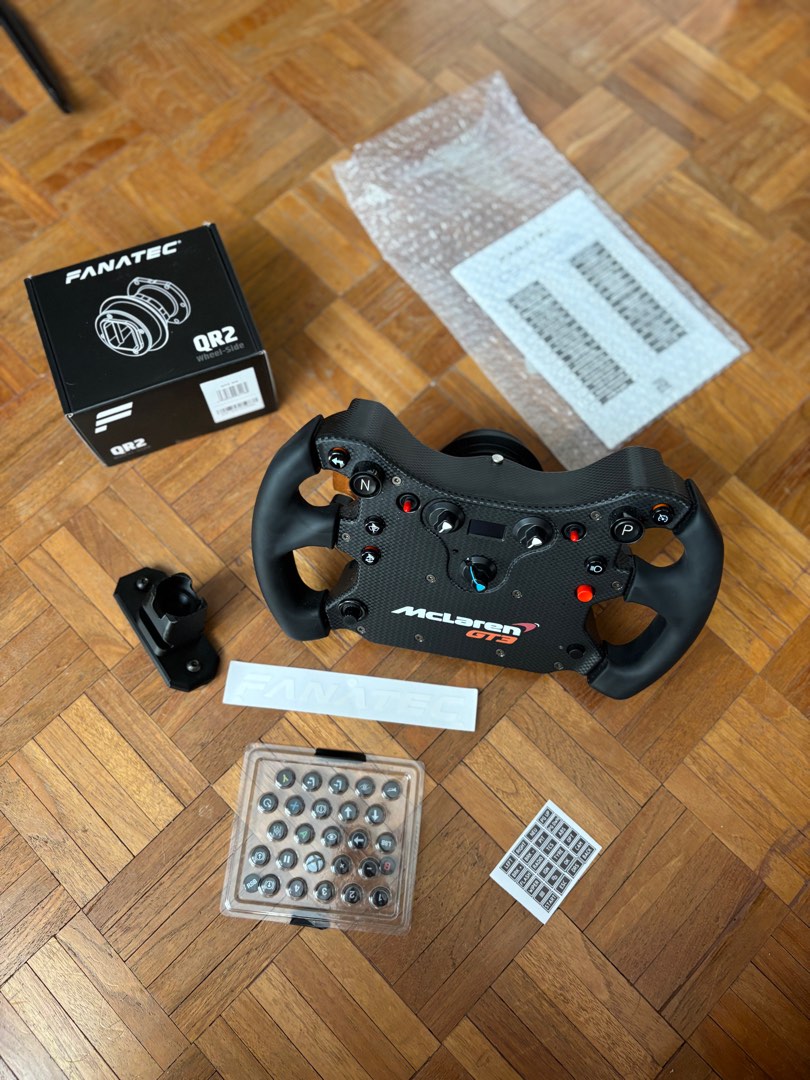 Fanatec McLaren GT3 wheel on QR2, Video Gaming, Gaming Accessories ...