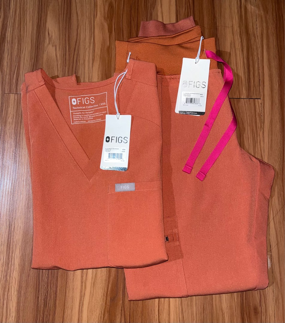 Figs Scrubsuit Set in Terracotta, Women's Fashion, Dresses & Sets, Sets ...