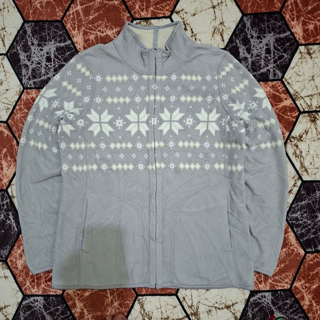 FLEECE JACKET REVERSIBLE UNIQLO, Fesyen Wanita, Pakaian Wanita, Baju ...