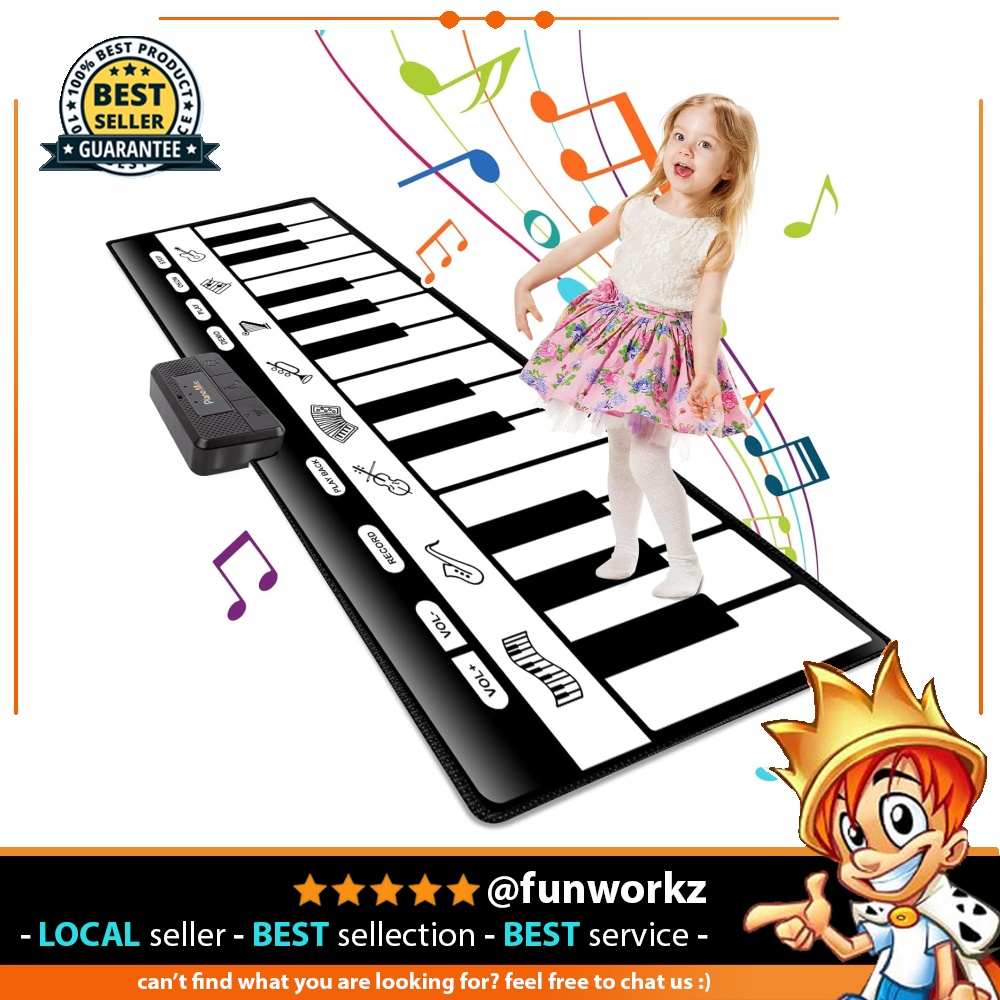 Giant Piano Mat 24 Keys Floor Piano Mat Musical Keyboard Play Mat Dance ...