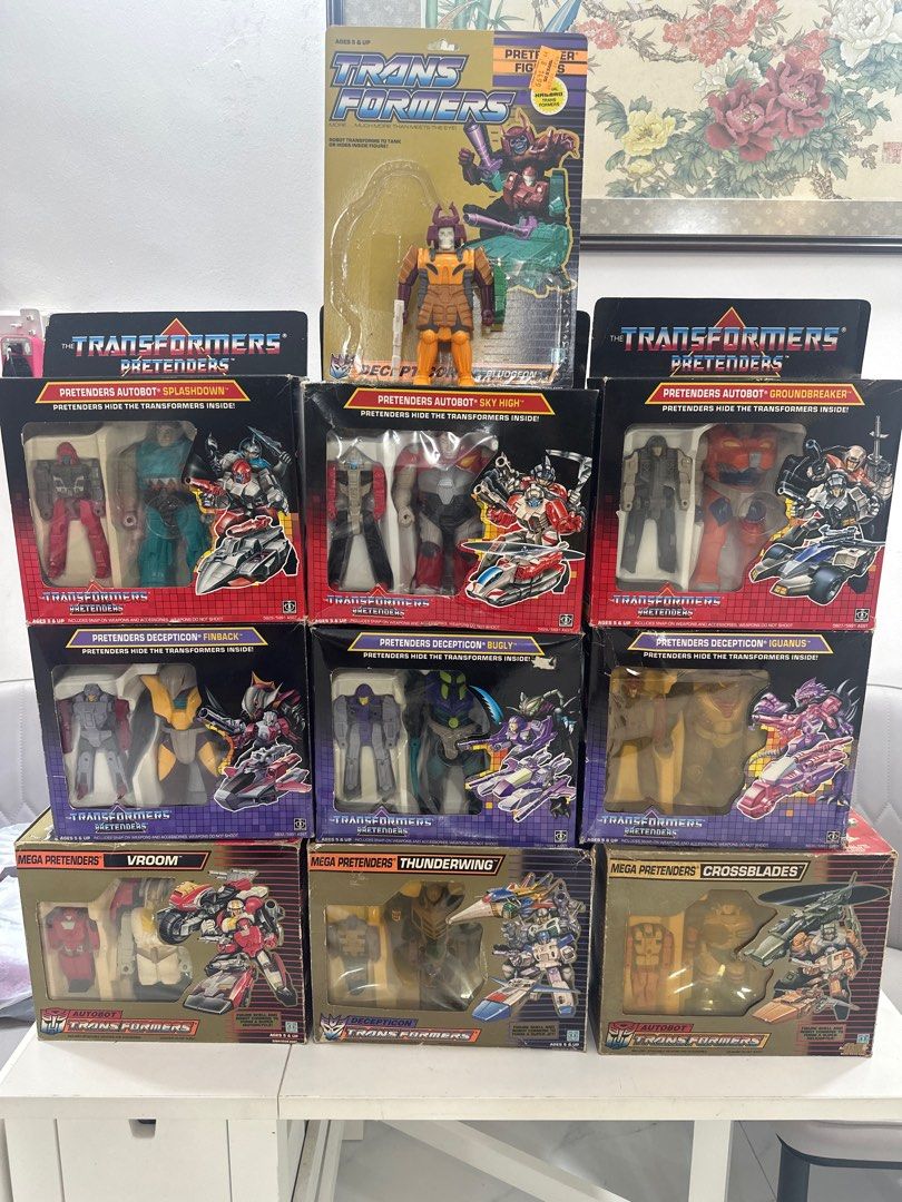 Hasbro vintage Pretender Transformer Bludgeon Thunderwing Vroom ...