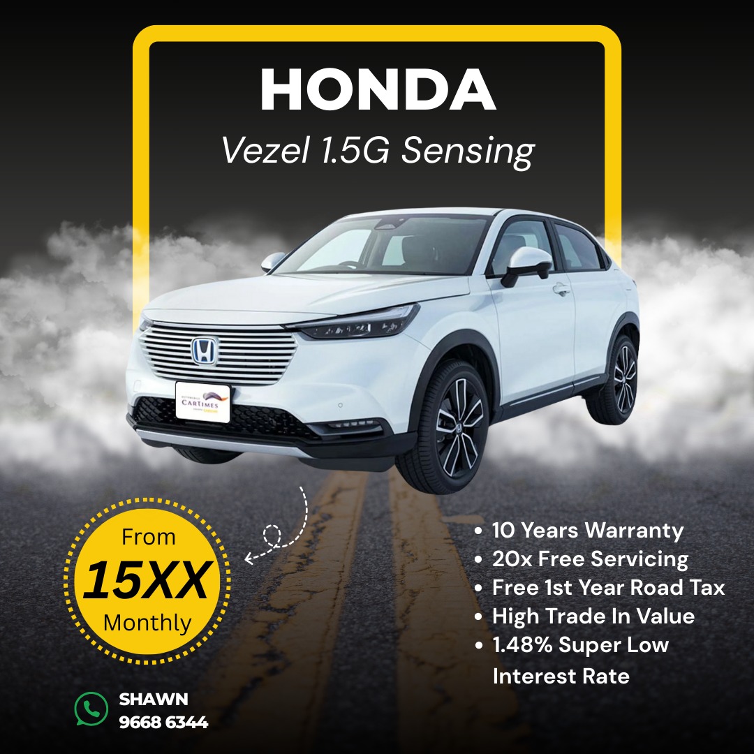 Honda Vezel 1.5G Sensing, Cars, Used Cars on Carousell