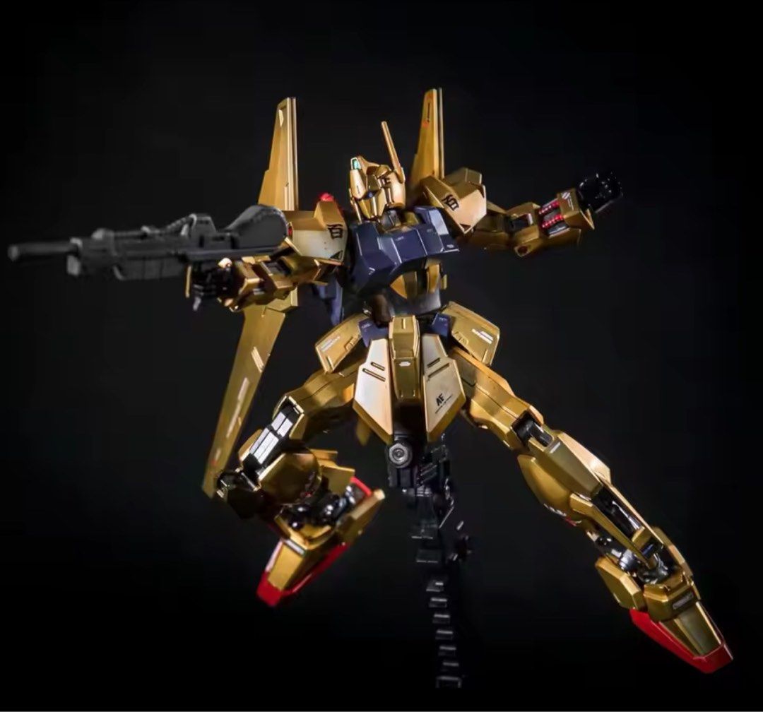 JMS HG Hyaku Shiki Ver. Gundam Base with gold plating, action base ...