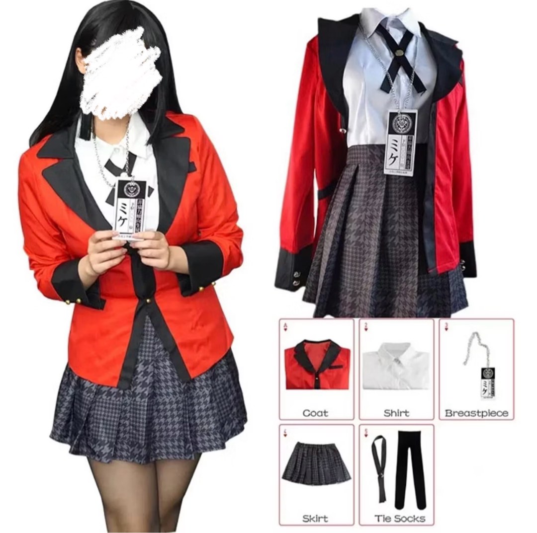 [KAKEGURI] Jabami Yumeko Cosplay Costume (full inclusions) from orange ...