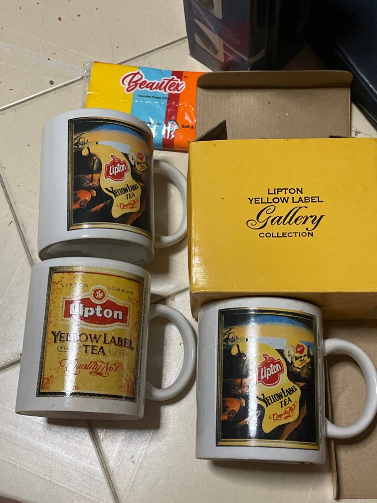 Lipton yellow label tea cup mug, Furniture & Home Living, Kitchenware ...