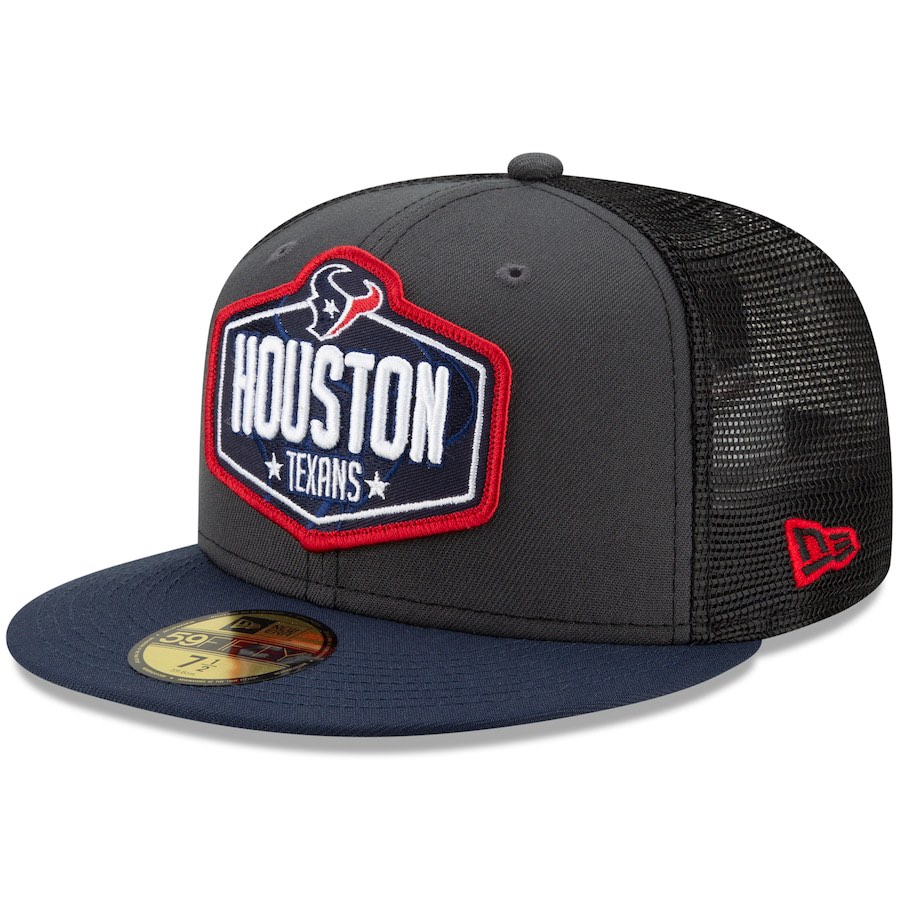 Men's Houston Texans New Era Graphite/Navy 2021 NFL Draft On-Stage ...