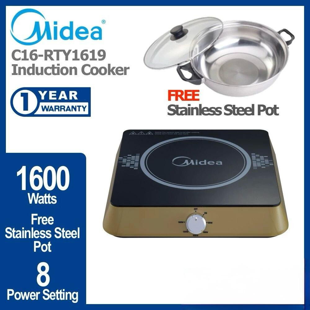 MIDEA Induction Cooker *FREE Pot* (Gold Colour), TV & Home Appliances ...